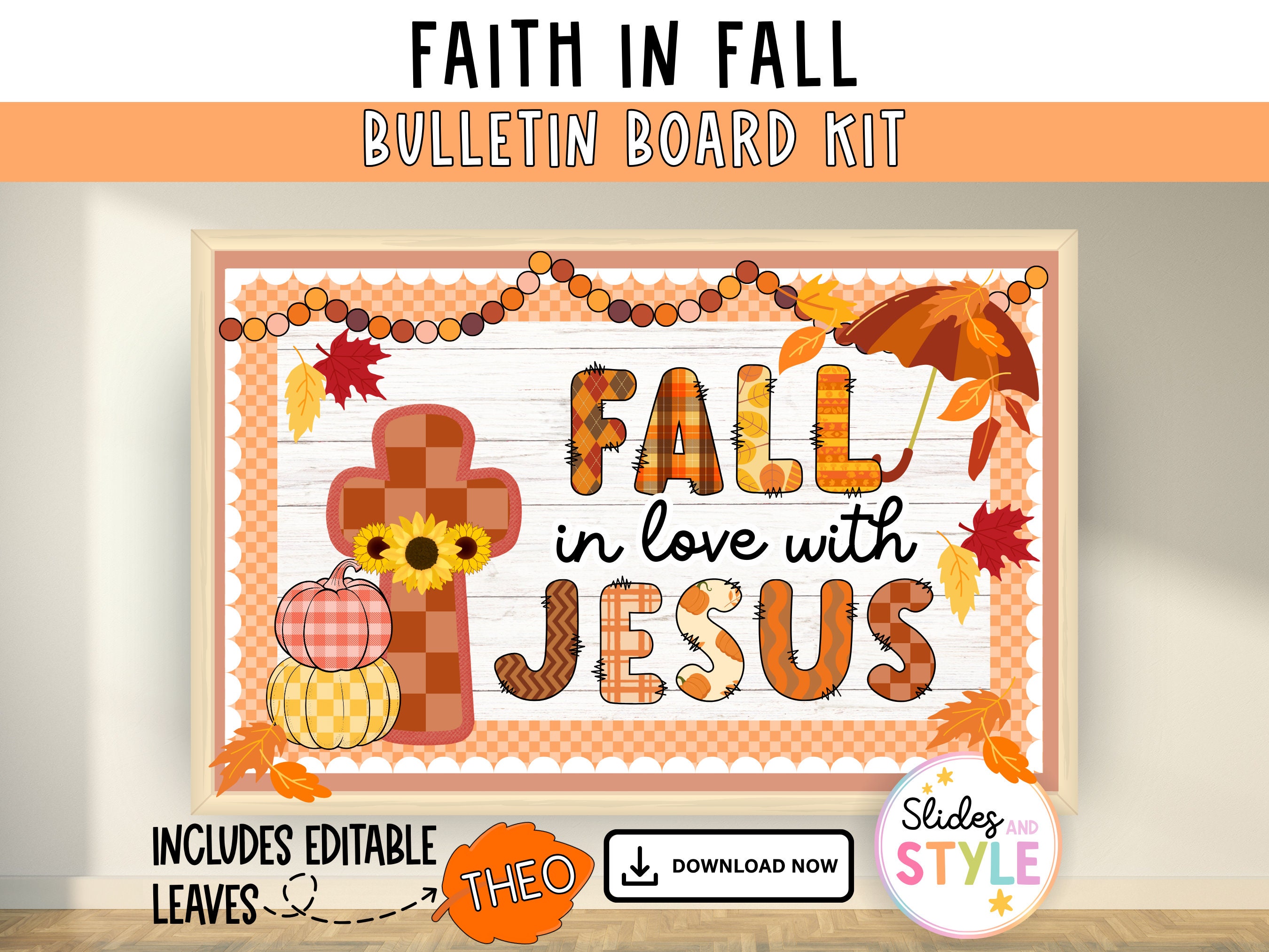 Christian Fall Bulletin Board | Fall for Jesus Bulletin Board | Autumn ...