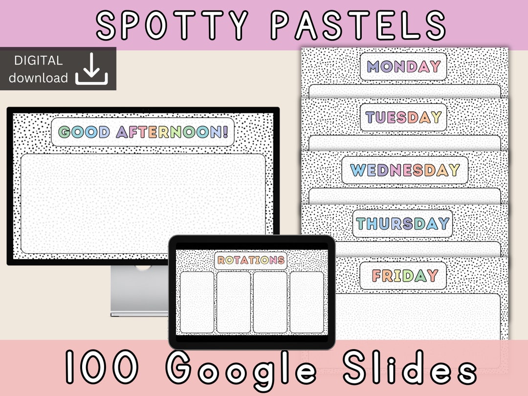Spotty Pastel Google Slides Template Boho Chic Google Slides Templates ...