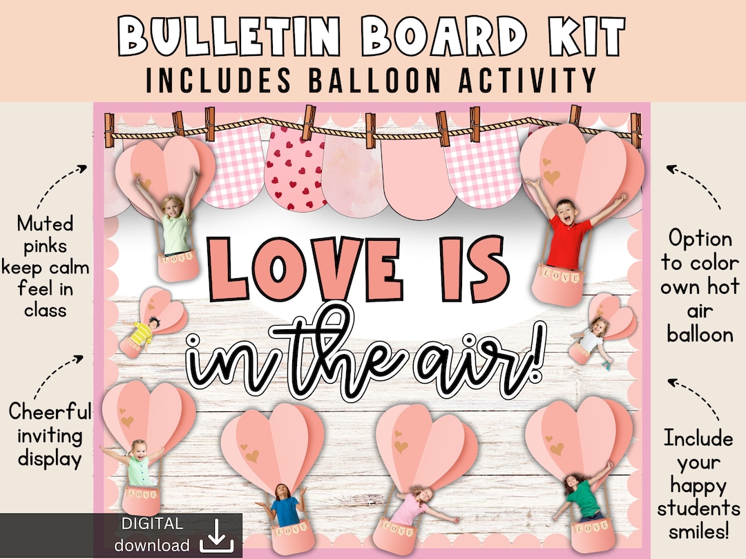 Valentine Bulletin Board | Children’s Faces Bulletin Board | February ...