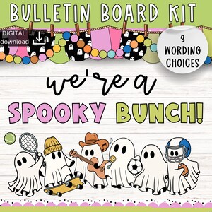 Halloween Bulletin Board Kit | Boo Crew Bulletin Board | Spooky Digital ...