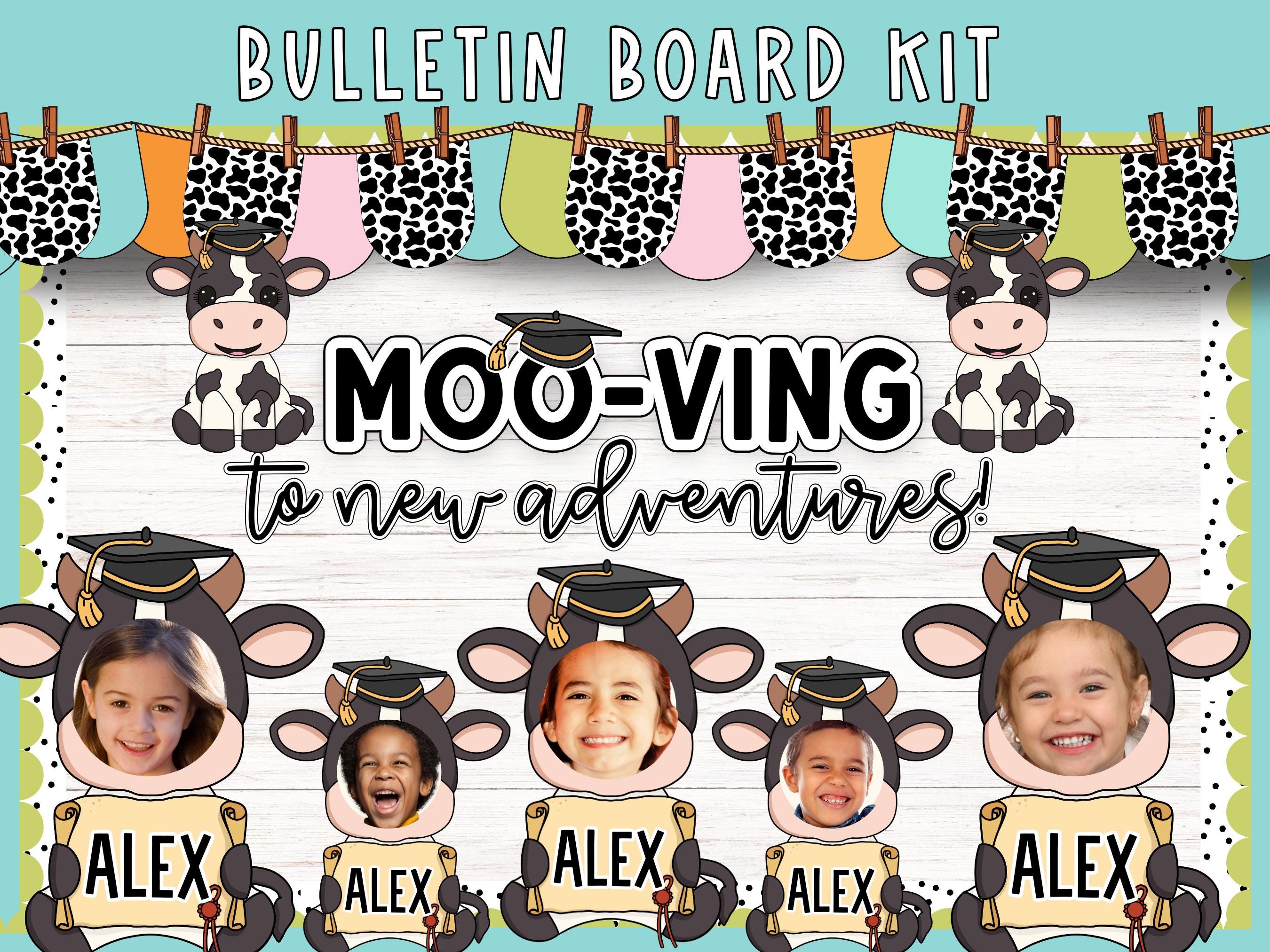 Cow Graduation Bulletin Board Kit: Editable Classroom Decor (digital ...