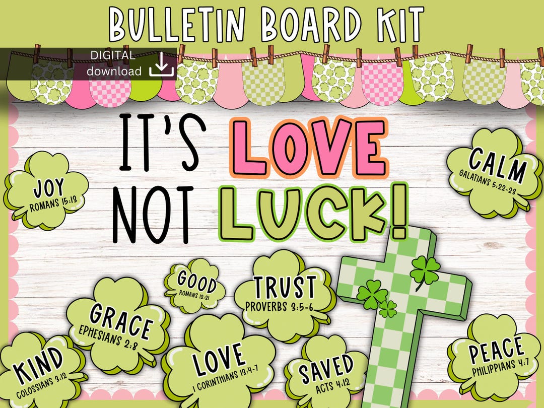 Christian St Patrick’s Day Classroom Decor | Shamrock Bulletin Board ...