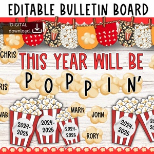 Back to School Bulletin Board | Welcome Back Bulletin Board | Popcorn ...