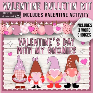Valentine Bulletin Board Gnome Bulletin Board February Bulletin Board ...