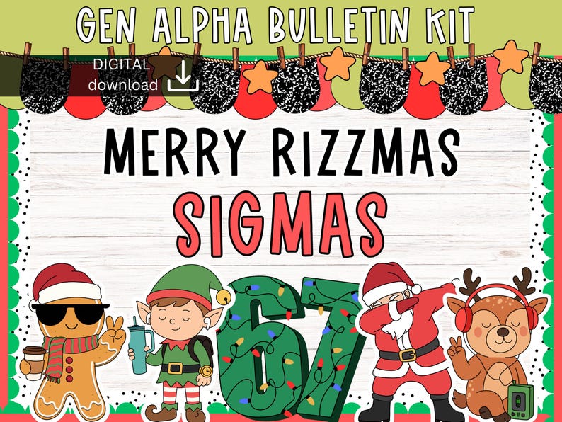 Christmas Gen Z Bulletin Board | Holiday Middle School Bulletin ...