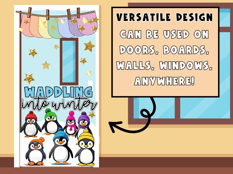 Penguin Bulletin Board | Christmas Bulletin Board | Winter Bulletin ...