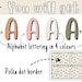 Alphabet Bulletin Board Kit | Boho Bulletin Lettering Decor | Boho ...
