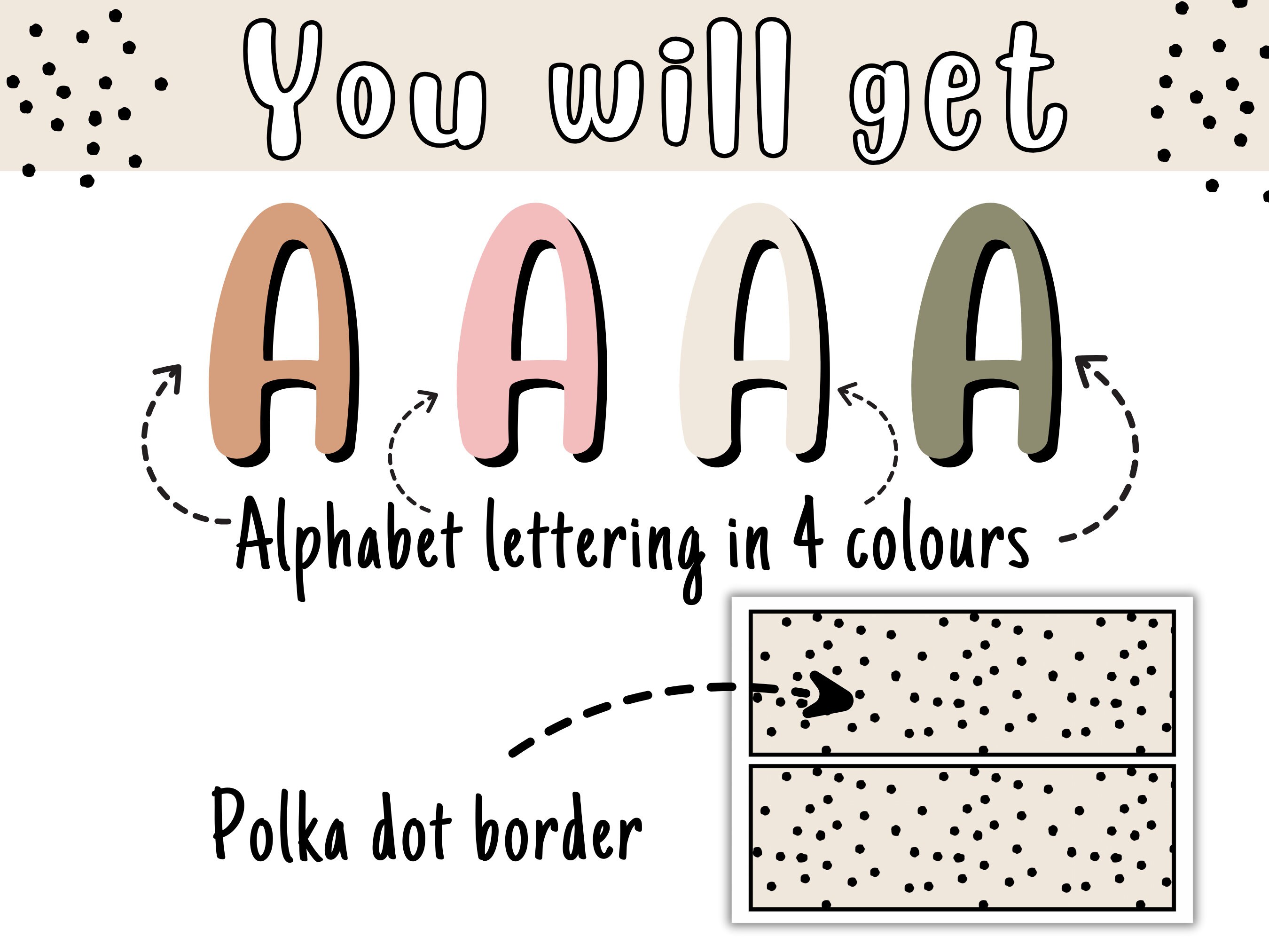 Alphabet Bulletin Board Kit Boho Bulletin Lettering Decor - Etsy UK