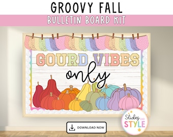 Pumpkin Bulletin Board Kit | Fall Bulletin Board | Colorful Classroom ...