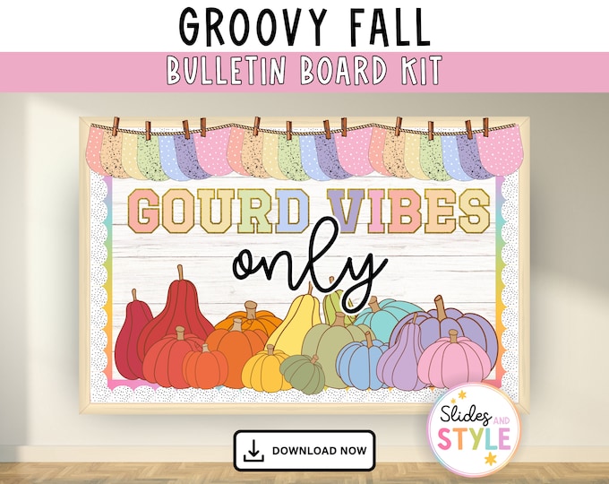 Pumpkin Bulletin Board Kit | Fall Bulletin Board | Colorful Classroom ...