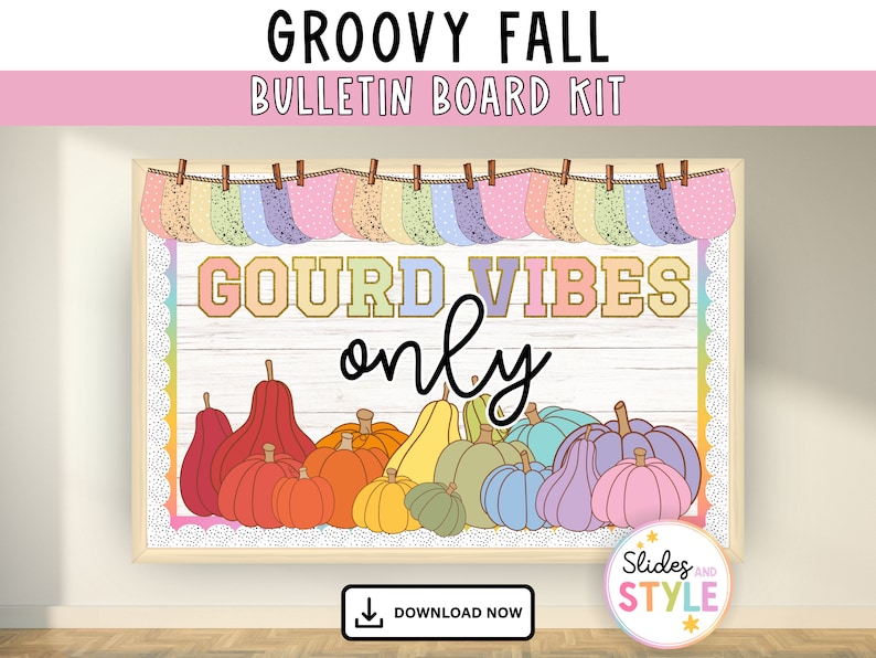 Pumpkin Bulletin Board Kit | Fall Bulletin Board | Colorful Classroom ...