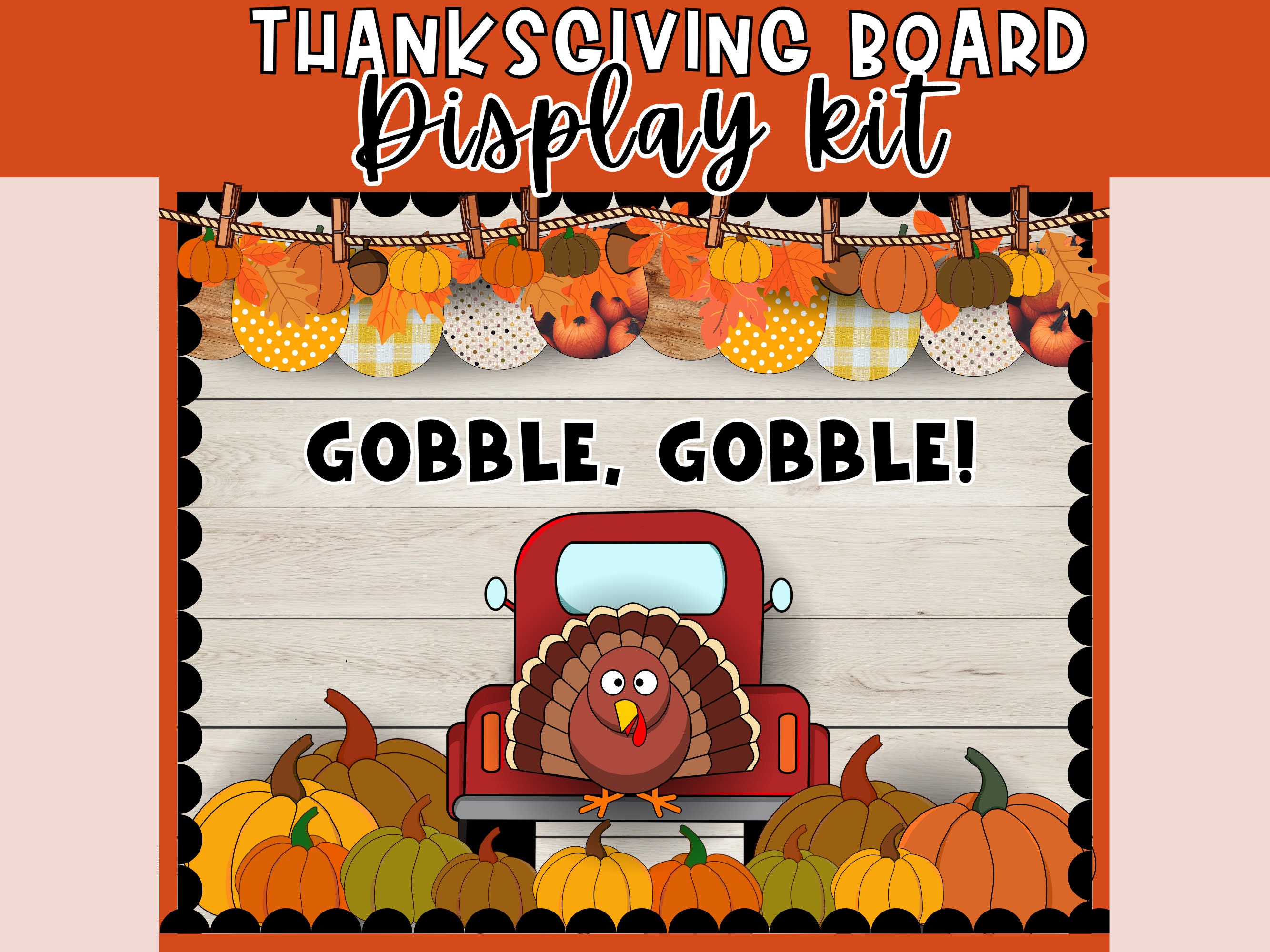 Thanksgiving Bulletin Board Kit Classroom Decor for - Etsy