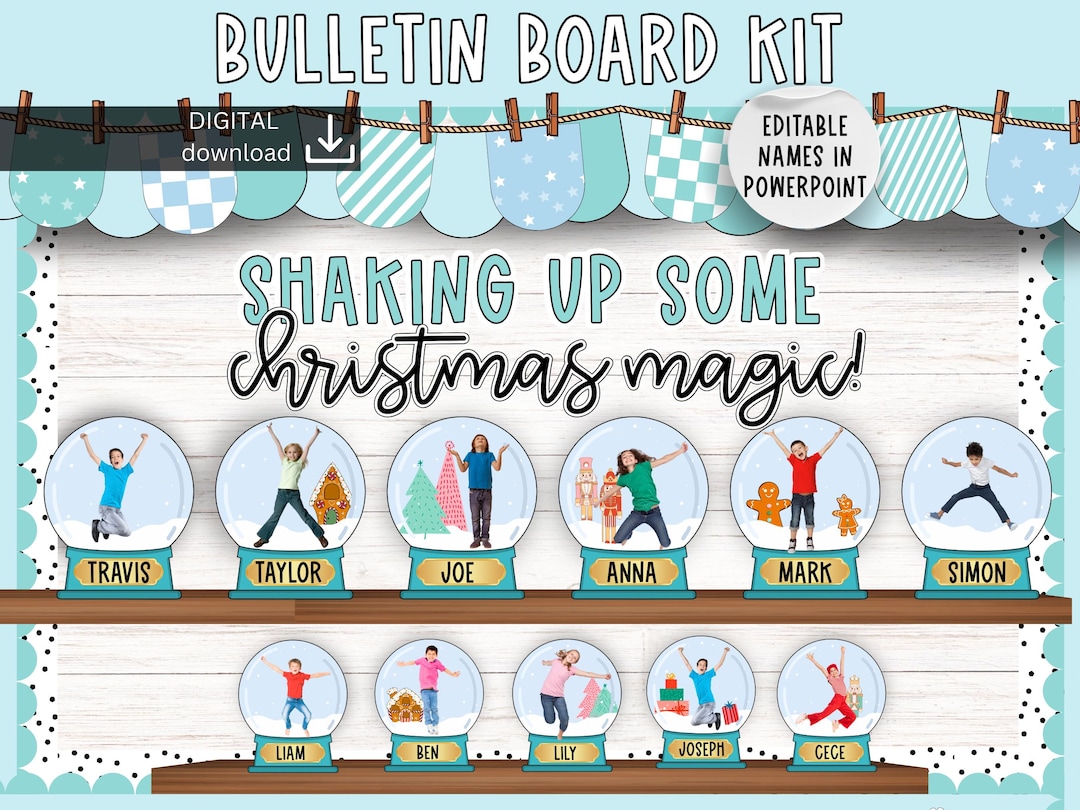 Snow Globe Bulletin Board | Christmas Bulletin Board Decor | Fun ...