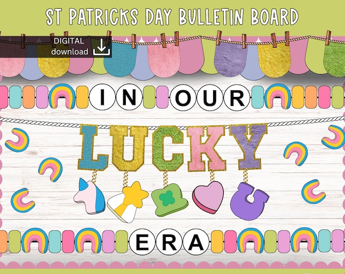 In Our Lucky Era Friendship Bracelet Banner Bulletin Board Kit, St ...