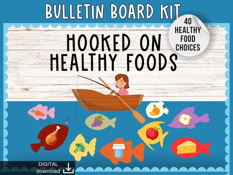 Healthy Eating Bulletin Board | Health Bulletin Board | Nurse Bulletin ...