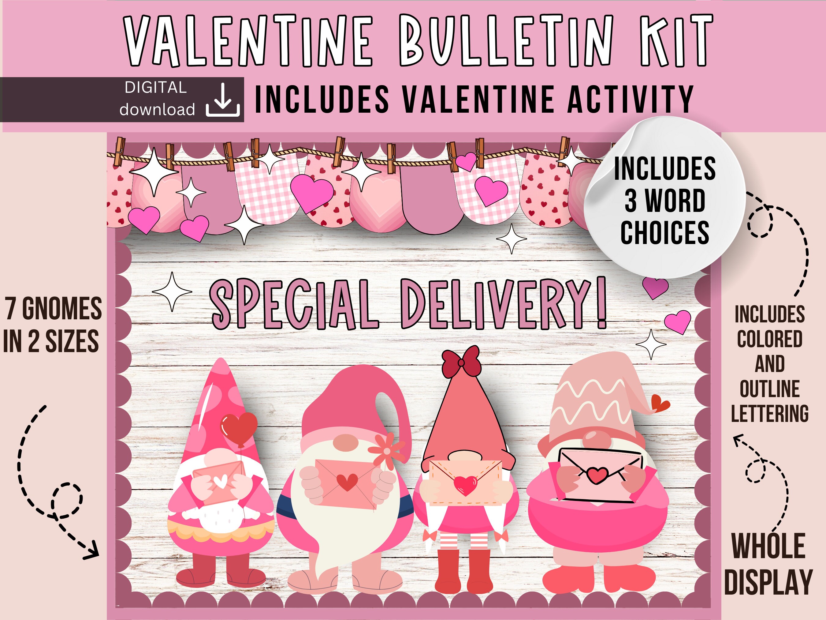Valentine Bulletin Board Gnome Bulletin Board February Bulletin Board ...