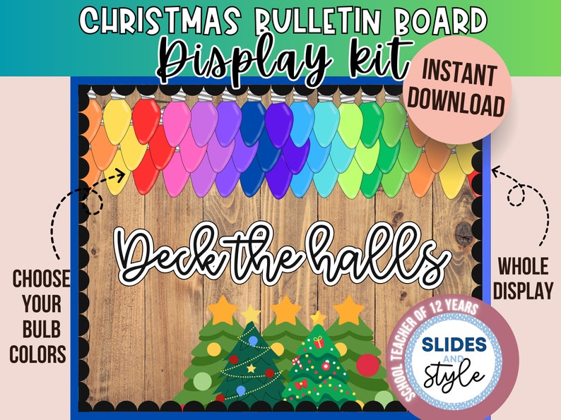 Christmas Classroom Decor Printable Holiday Bulletin Board Decor ...