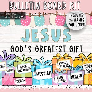 Names of Jesus Bulletin Board Kit | Bible Bulletin Board | Christian ...
