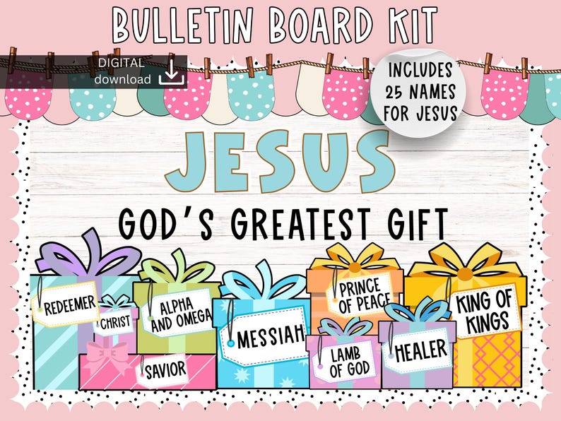 Names of Jesus Bulletin Board Kit | Bible Bulletin Board | Christian ...