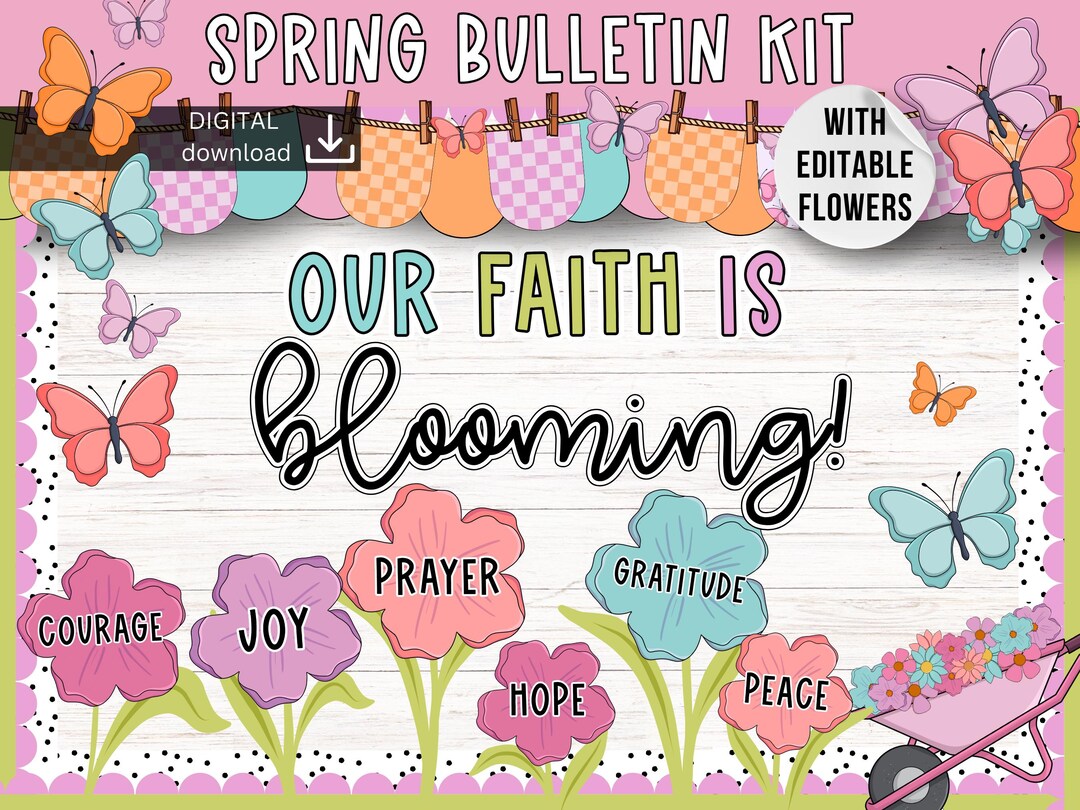 Bible Bulletin Board | Spring Bulletin Board | Jesus Bulletin Board ...