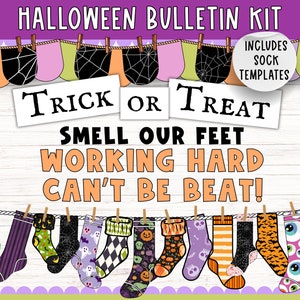 Halloween Bulletin Board Kit | Trick or Treat Bulletin Board | Spooky ...