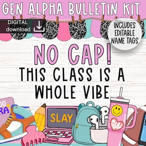Gen Alpha Bulletin Board | Middle School Behaviour Bulletin | New Year ...