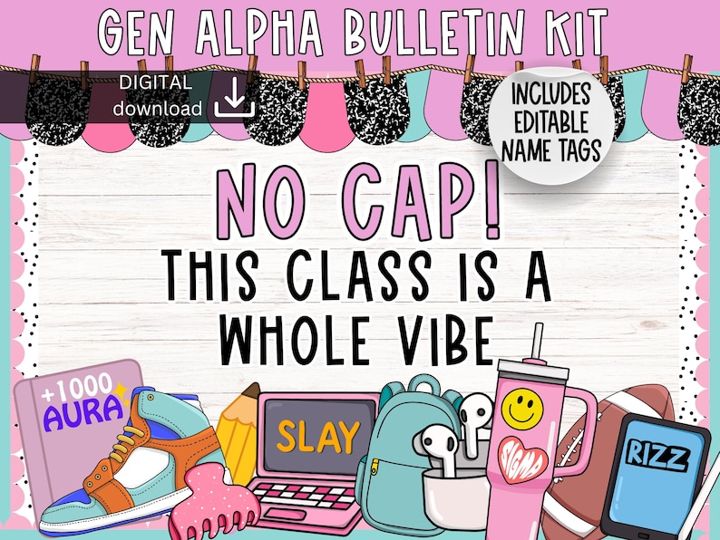 Gen Alpha Bulletin Board | Middle School Behaviour Bulletin | New Year ...