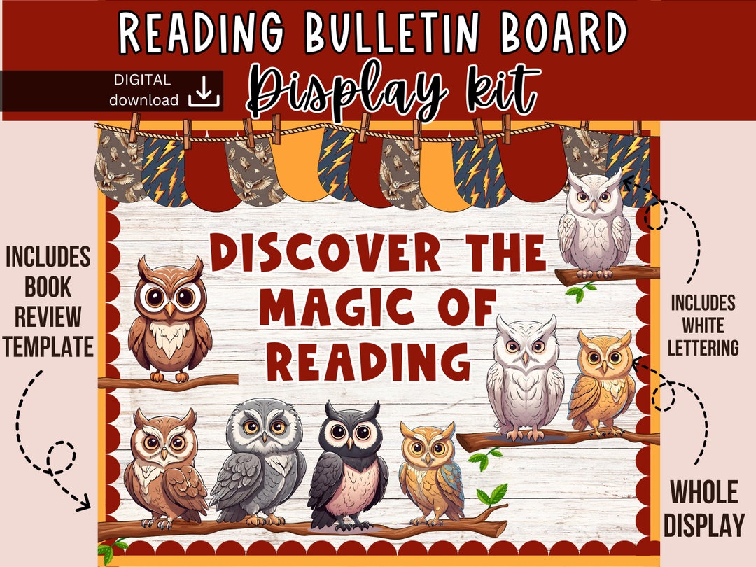 Reading Bulletin Board | Reading Corner Display | Wizard Bulletin Board ...
