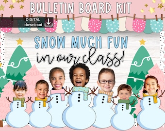 Snowman Bulletin Board Kit | Classroom Decor for Winter | Digital ...