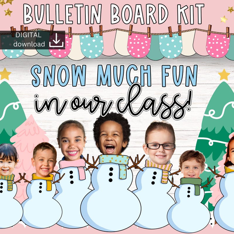 Winter Bulletin Board Kit - Etsy