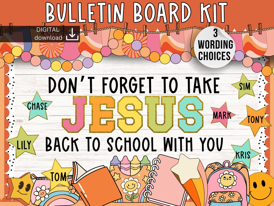 Welcome Back Bulletin Board | August Bulletin Board | Jesus Bulletin ...