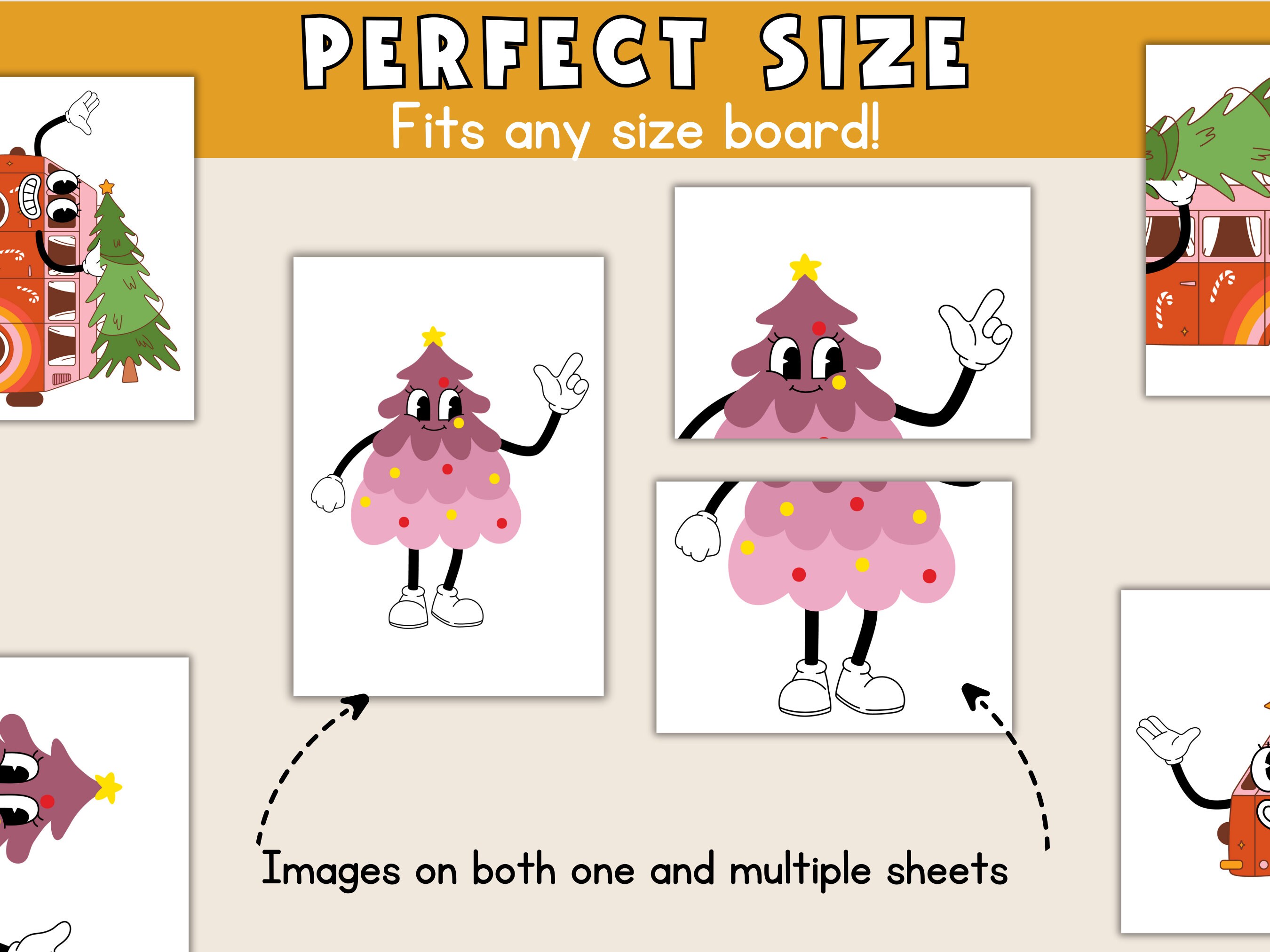 Retro Bulletin Board Groovy Bulletin Board Decor Christmas - Etsy