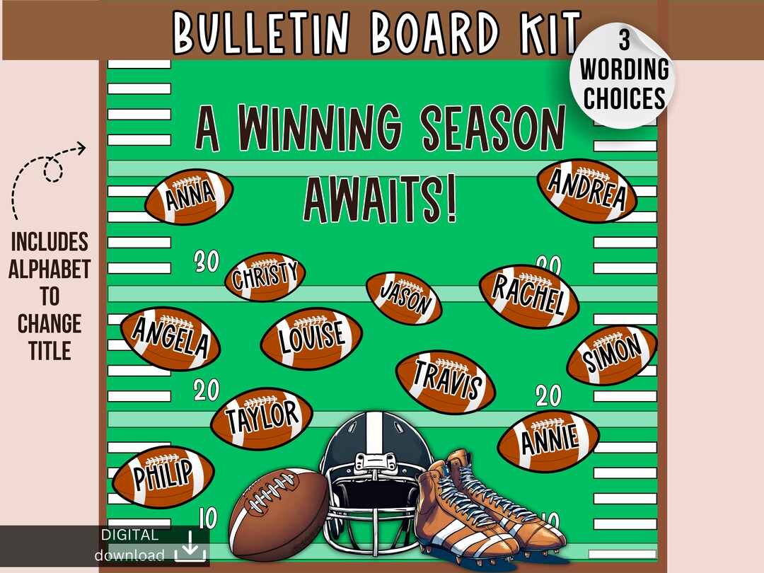 New Year Bulletin Board | American Football Bulletin | Back to School ...