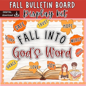 Religious Fall Bulletin Board | Autumn God Bulletin Board | Bible ...