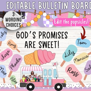 Jesus Bulletin Board | Ice Cream Truck Bulletin Board | Cute Christian ...