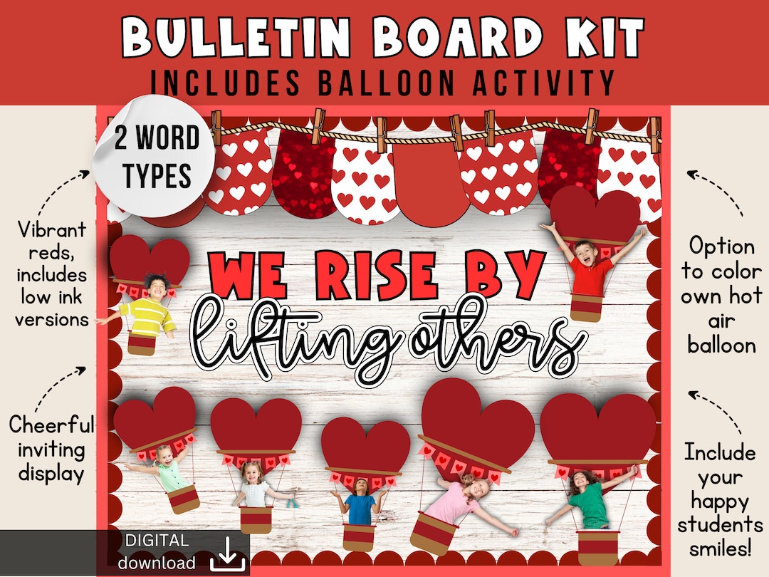 Valentine Bulletin Board | Children’s Faces Bulletin Board | February ...