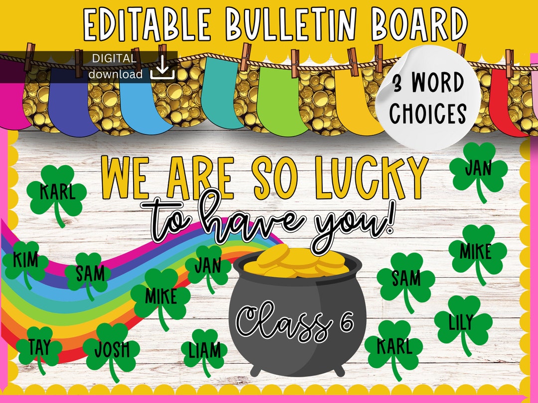 March Bulletin Board | St Patrick’s Day Bulletin Board | Positive ...