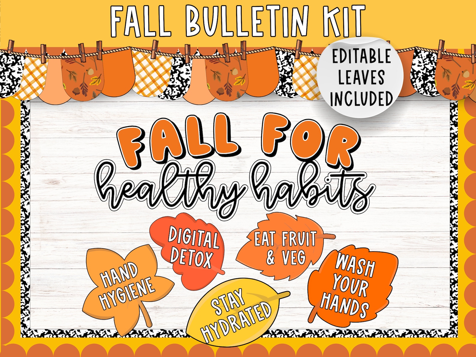 Fall for Healthy Habits Bulletin | Health Bulletin Board | Nurse ...
