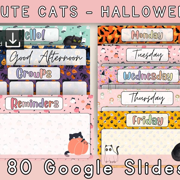 Google Slides Template Cats - Etsy