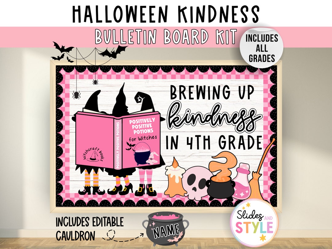 Halloween Bulletin Board | Kindness Bulletin Board | October Bulletin ...