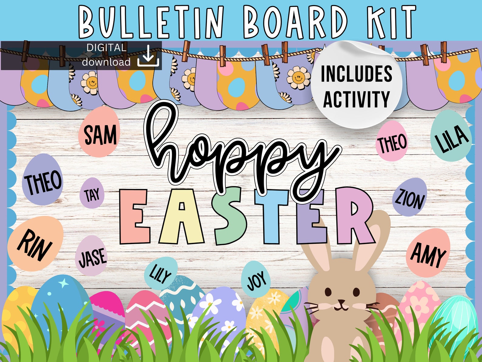 Easter Bulletin Board | April Bulletin Board | Easter Eggs Bulletin ...