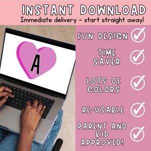 Printable Bulletin Board Lettering | Valentine Display Lettering ...