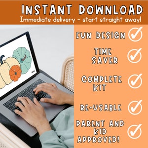 Pumpkin Bulletin Board Kit Fall Bulletin Board Growth Mindset Classroom ...