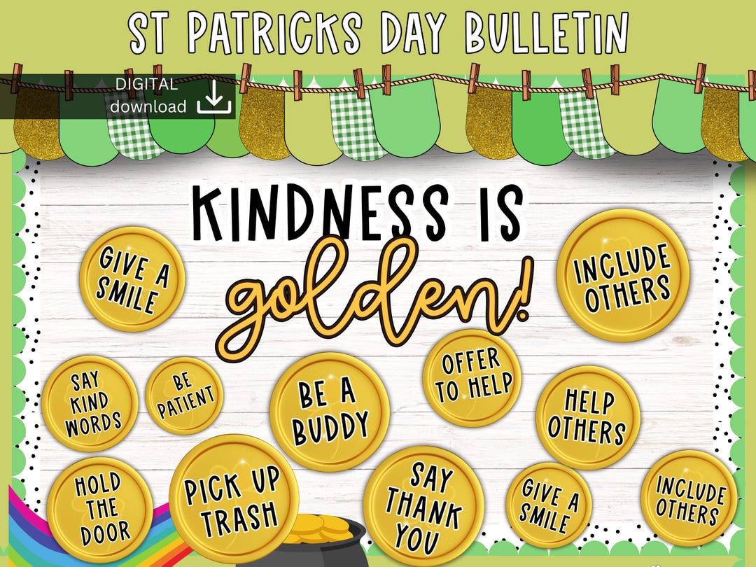 St Patrick’s Day Bulletin Board | March Bulletin Board | Kindness ...