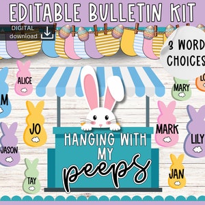 Easter Bulletin Board | Peeps Bulletin Board | April Bulletin Board ...