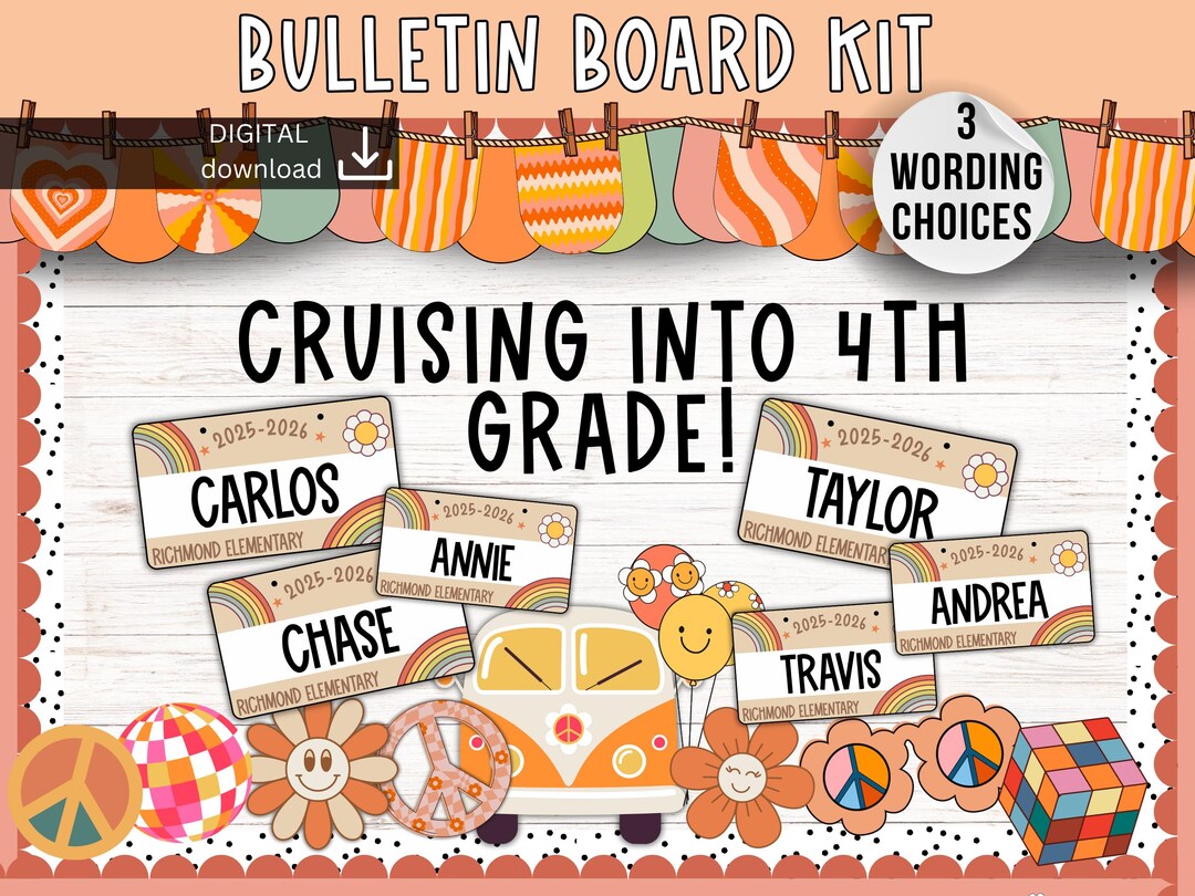Back to School Bulletin Board | Welcome Back Bulletin Board | Groovy ...