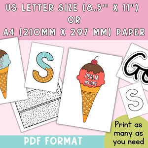 Faith Ice Cream Bulletin Board Kit: Scripture Classroom Decor (digital ...