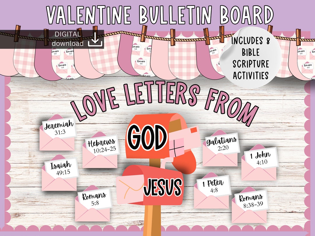 Valentine Bulletin Board | Christian Bulletin Kit | God's Love Display ...
