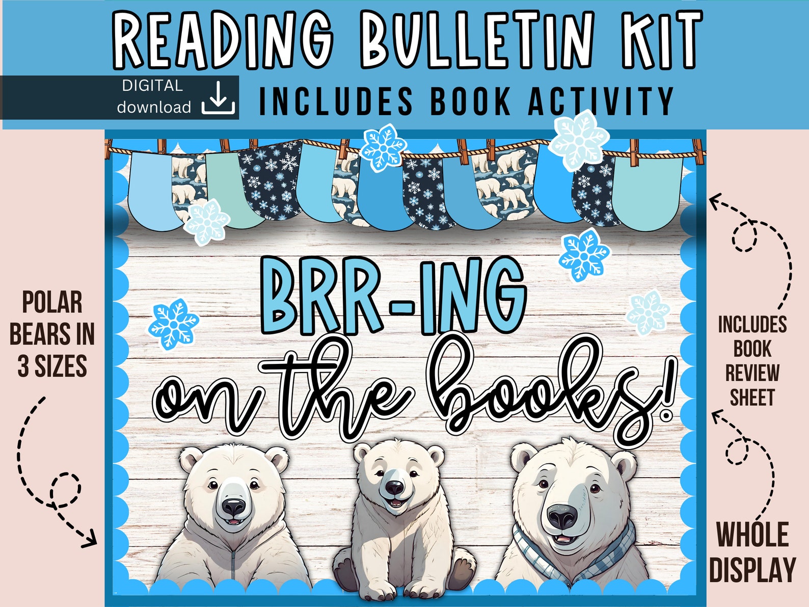 Reading Bulletin Board Reading Corner Display Bear Bulletin Board ...