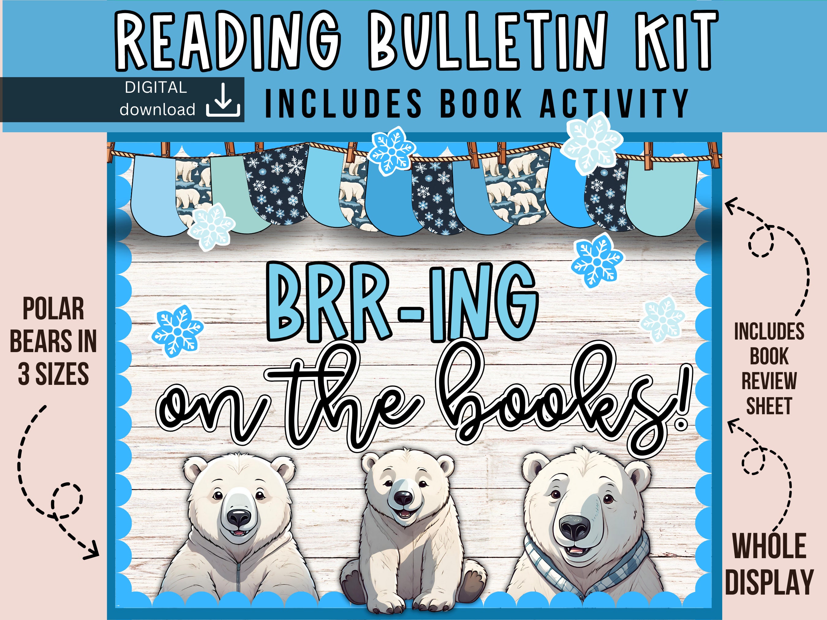 Reading Bulletin Board Reading Corner Display Bear Bulletin Board ...